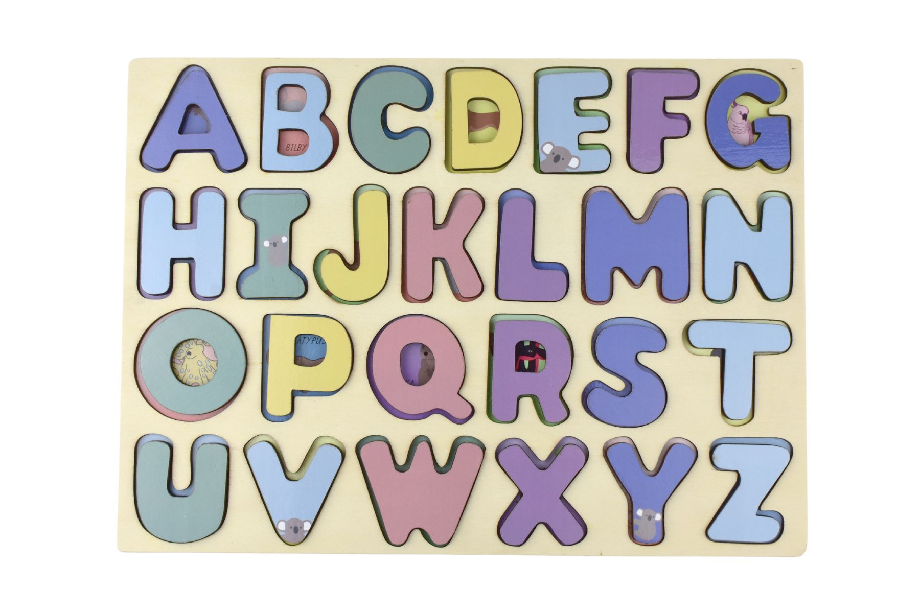 AUSTRALIAN ANIMALS A-Z UPPERCASE ALPHABET PUZZLE – Sweet Thing